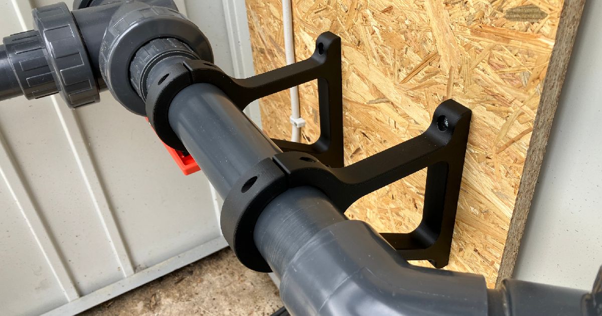 PVC pipe bracket / holder (different sizes) by Mike81622 | Download ...