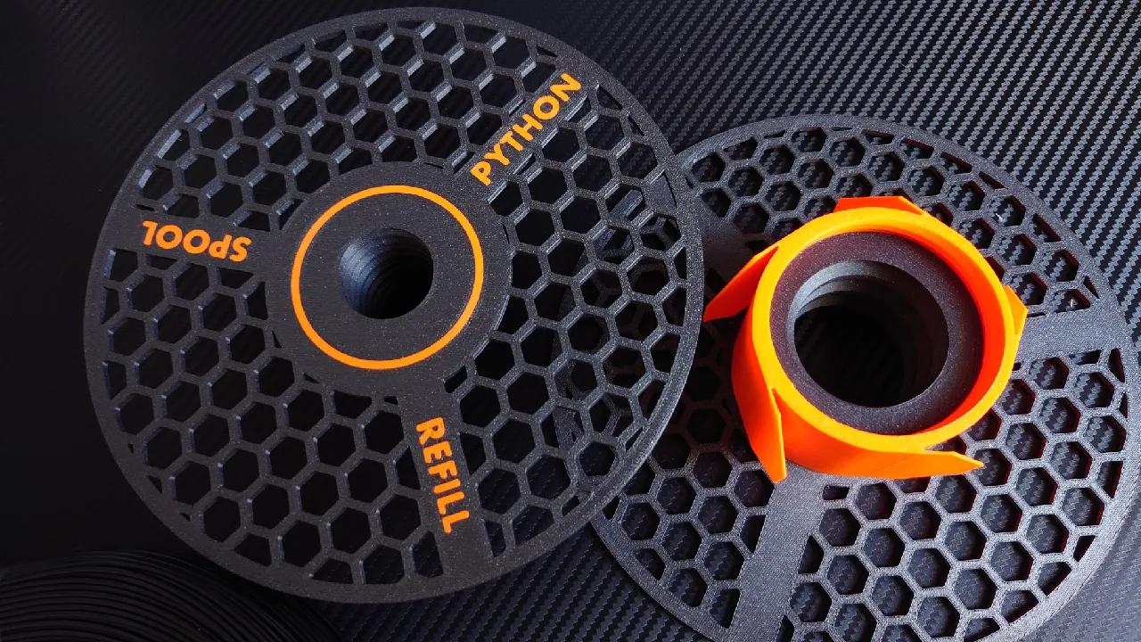 Python Refill Spool by humebeam | Download free STL model | Printables.com