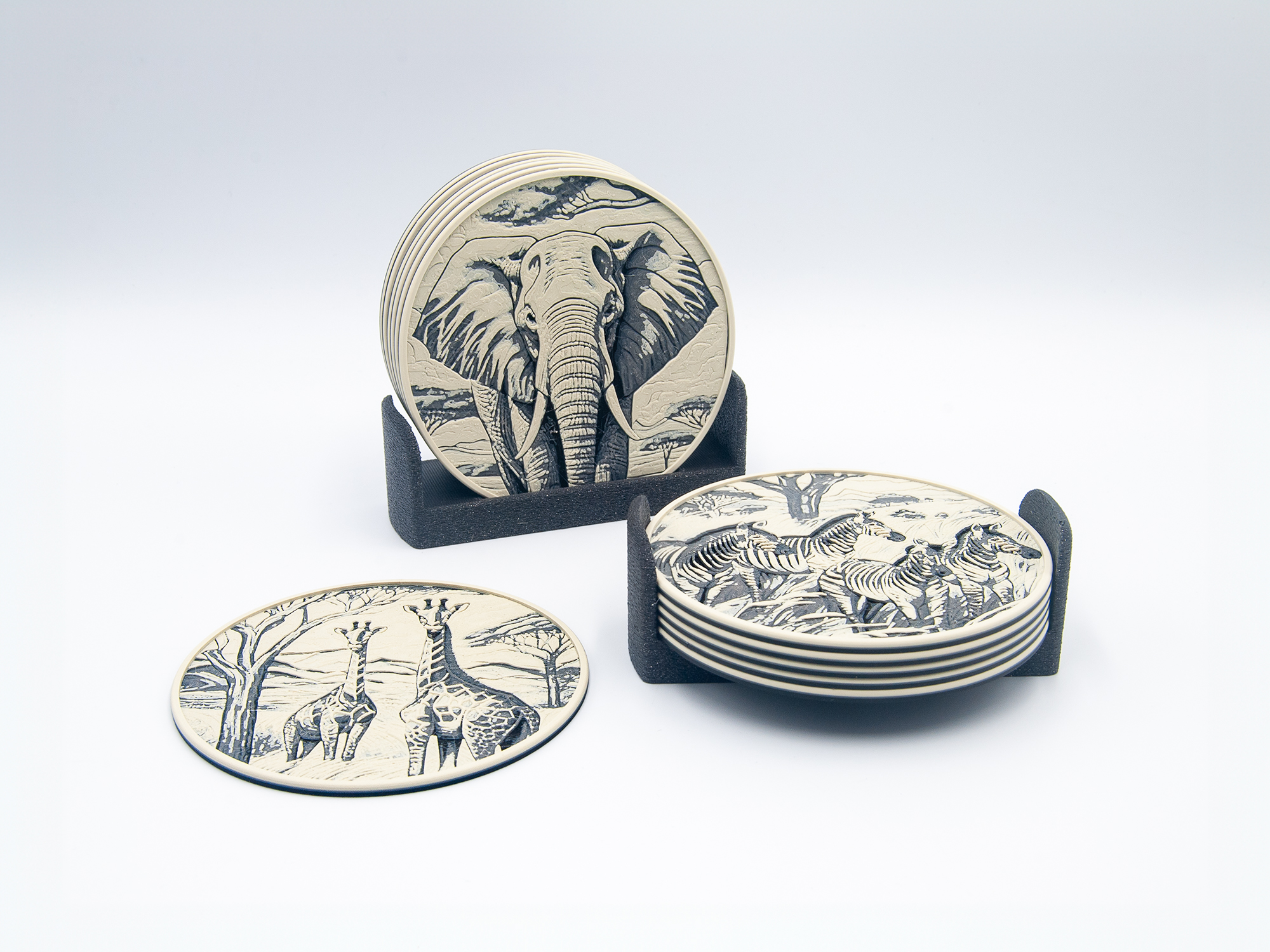 Savanna Wildlife Coasters by Bamingo Design | Printables Store
