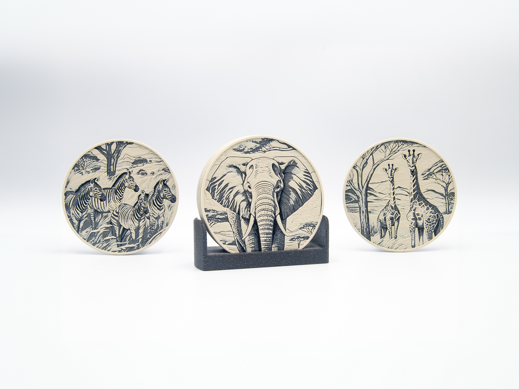 Savanna Wildlife Coasters by Bamingo Design | Printables Store
