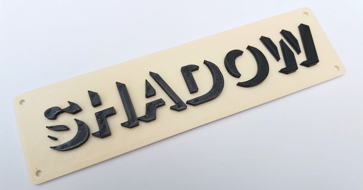 Shadow Lettering (OpenSCAD) par Stone Age Sculptor | Téléchargez ...