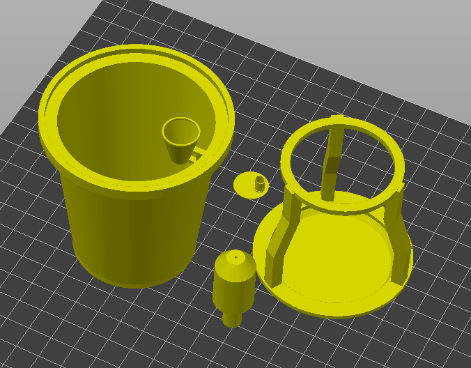 Auto watering planter by Kim | Download free STL model | Printables.com