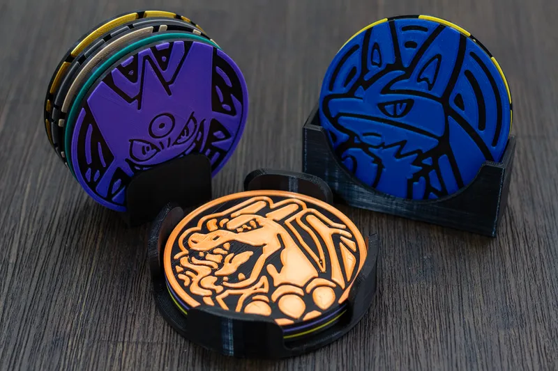Pokemon Coasters Vol. 2 - Gengar, Rayquaza, Pikachu, Eevee, Victini by ...