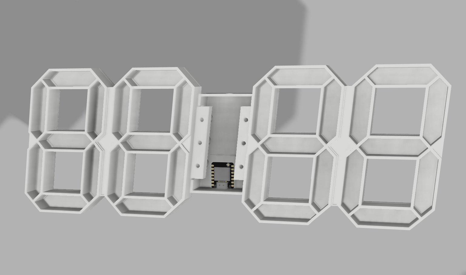 7 Segment Rgb Led Clock Using Neopixels By G Paul Download Free Stl Model