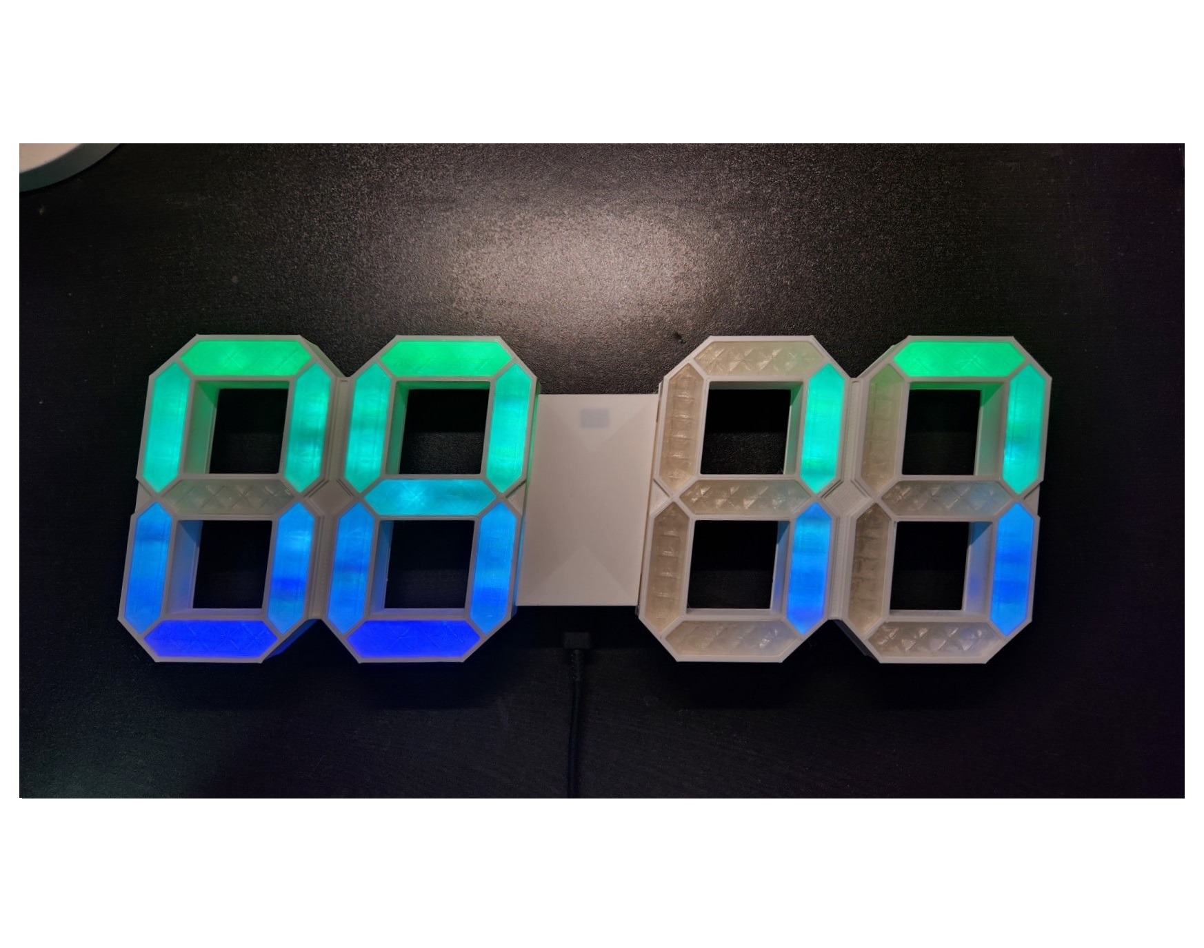 7 Segment RGB LED Clock using Neopixels by G_Paul | Download free STL ...