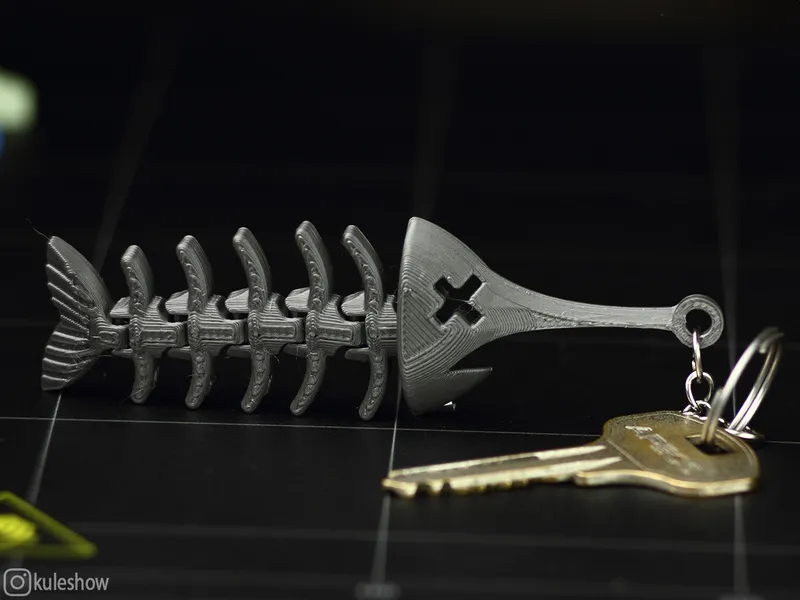 Flexi Fish Bone keychain by bigovereasy | Download free STL model ...