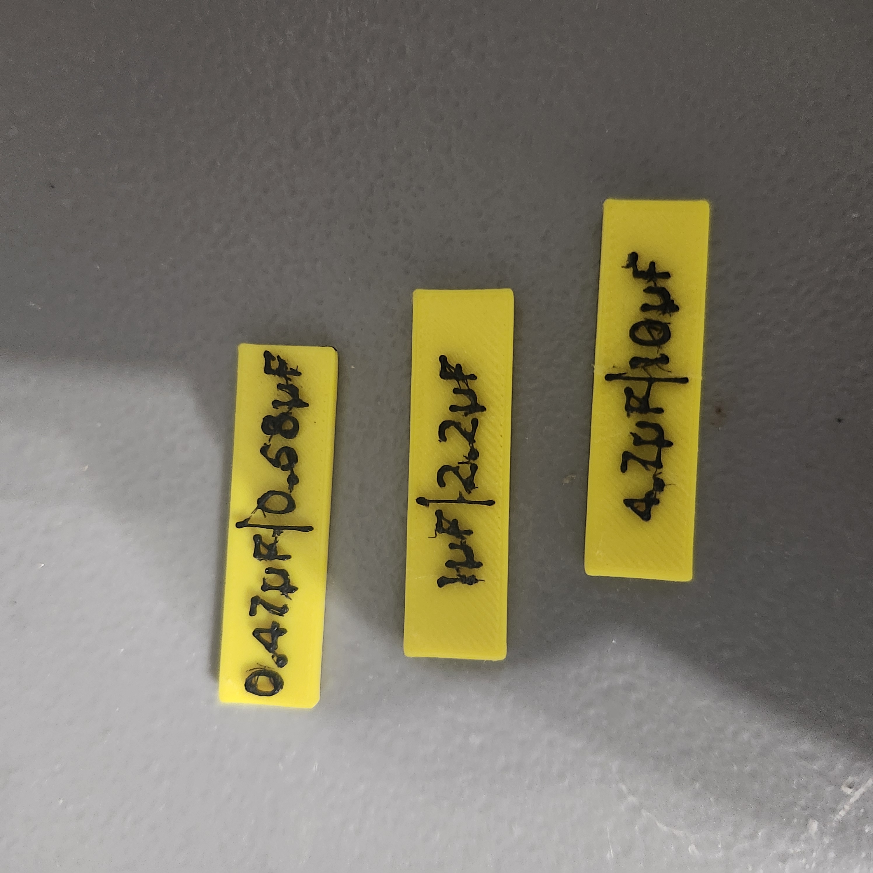 E6 10pf ~ 10uf capacitor labels for Harbor Freight 40 bin organizer (2 ...