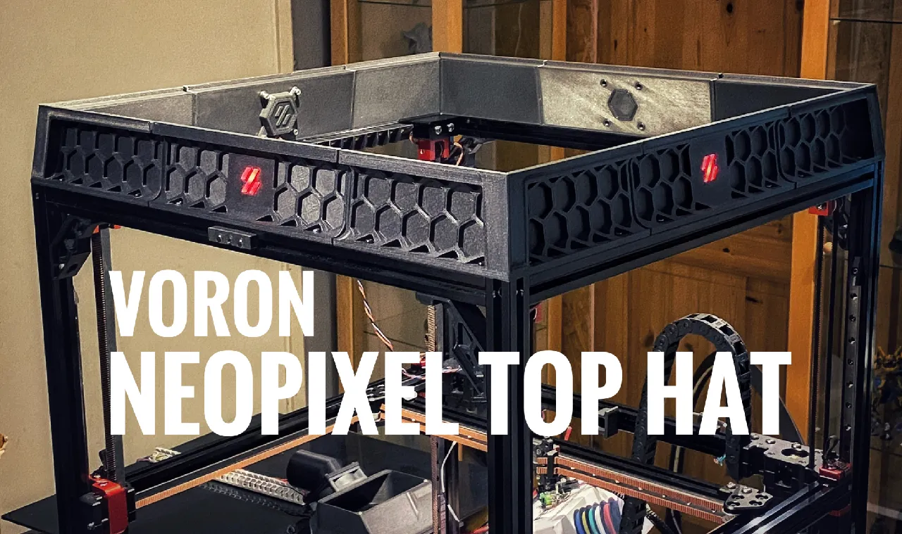 VORON 2.4 TRIDENT CANOPY TOP HAT NEOPIXEL LED MOD!!! CONTROLLED BY ...