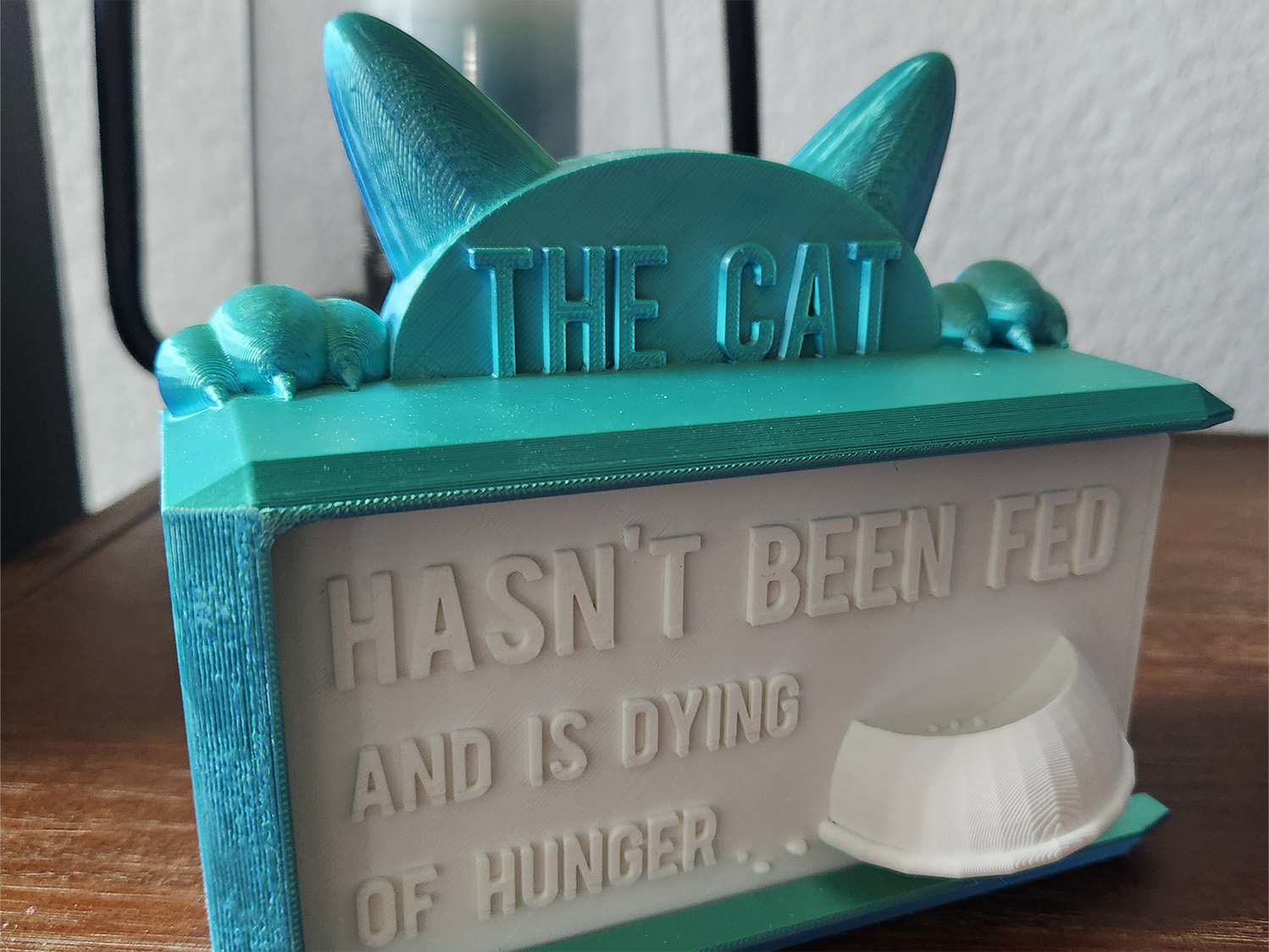 Cute Cat(s) Feeding Status Sign by OminousFyxen3D | Download free STL ...