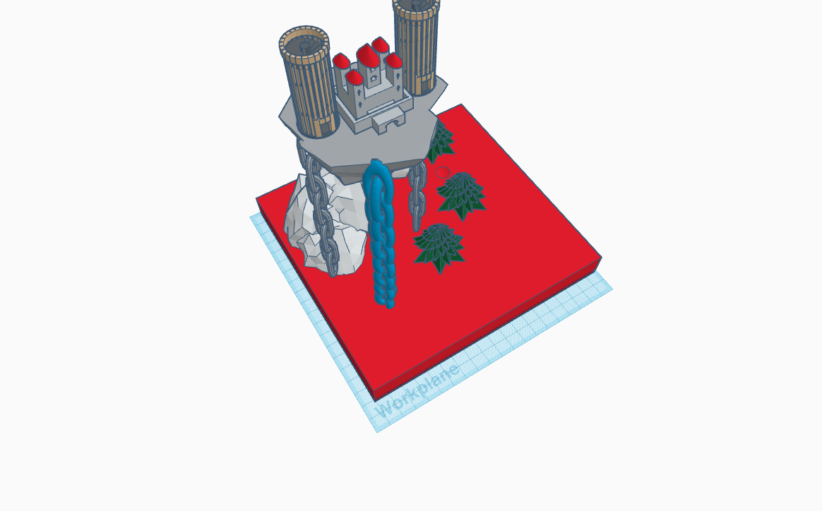 floating island with castle by GXV | Download free STL model ...