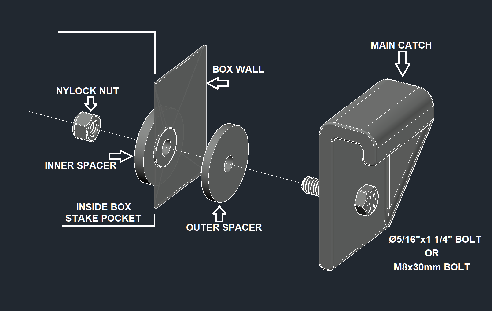Colorado/Canyon Tri-Fold Tonneau Cover Latch Catches by Kevin Wells ...