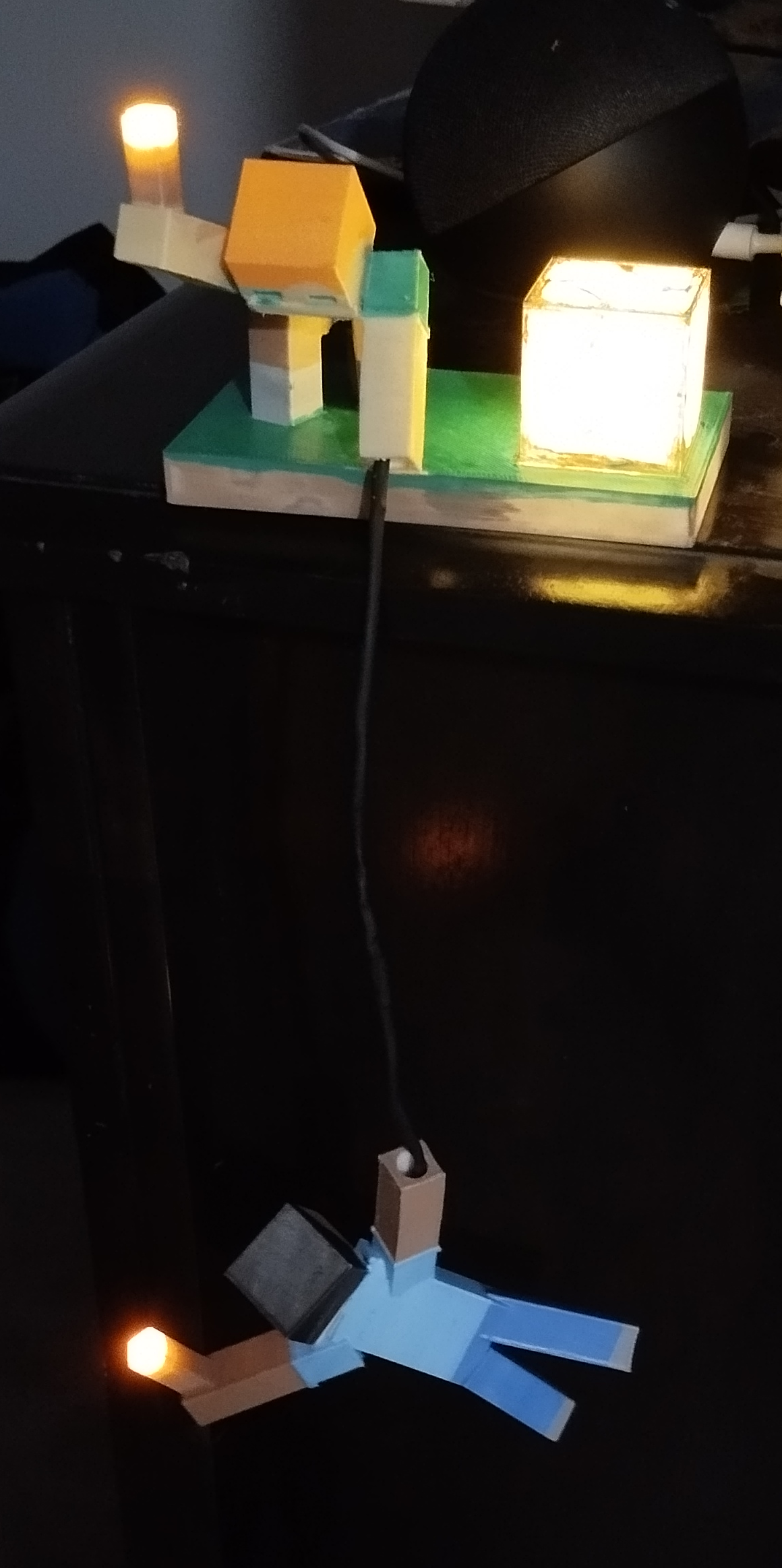 Minecraft Steve and Alex Night Light by Andy | Download free STL model ...