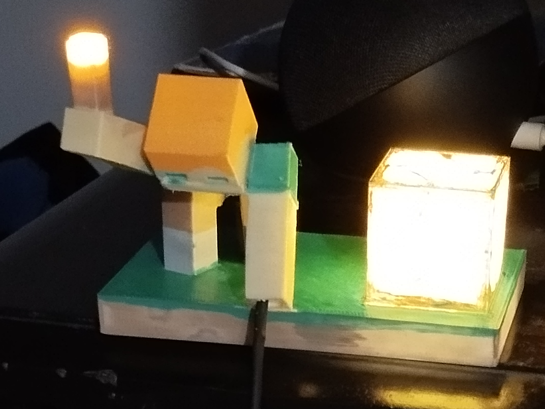 Minecraft Steve and Alex Night Light by Andy | Download free STL model ...