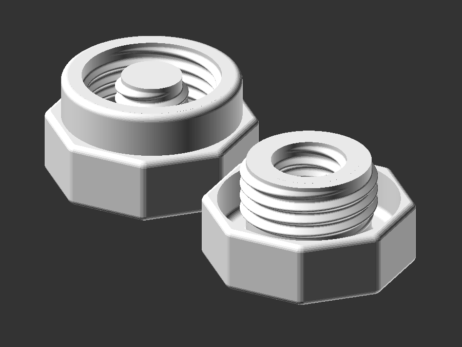 Dual threaded distancer by Jack | Download free STL model | Printables.com