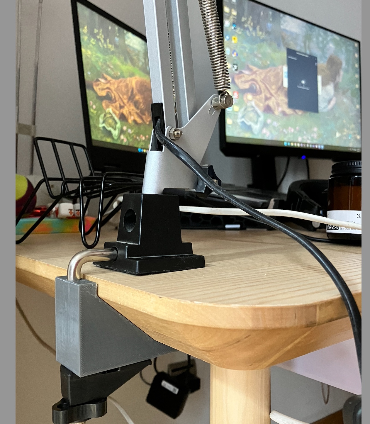 Mount for IKEA TERTIAL engineering lamp - for table IKEA KERHEN by ...