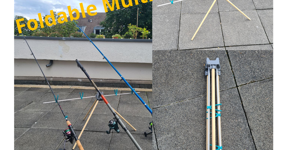 Foldable Multi Rod Holder by KarimTheDream | Download free STL model ...