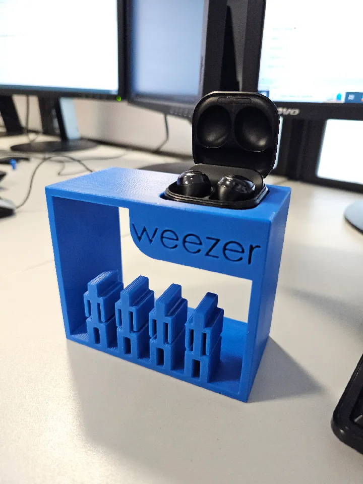 Weezer Blue Album Earphone Holder by Joe Leverton | Download free STL ...