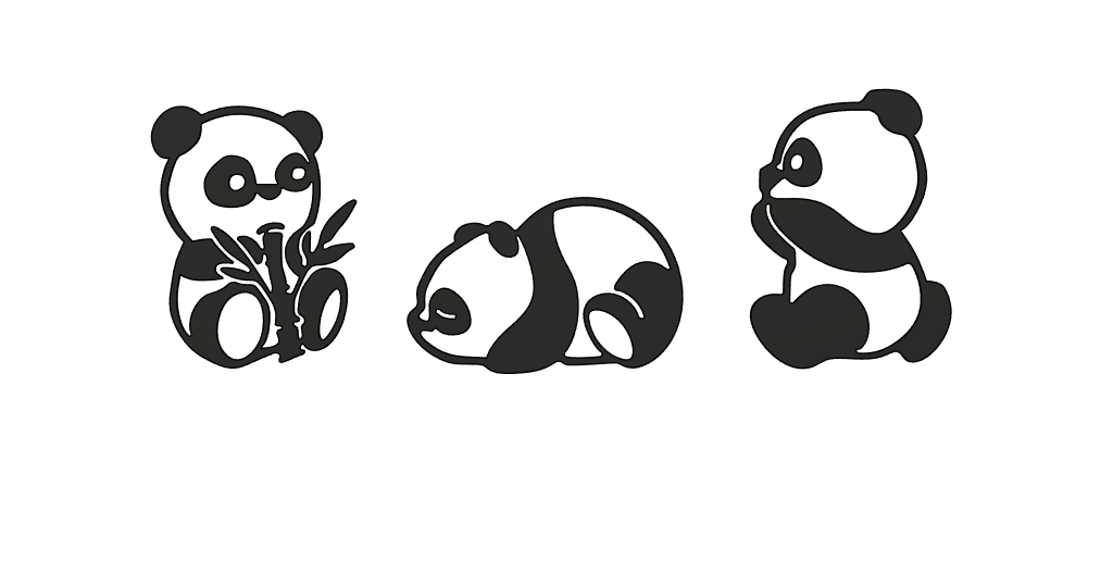 Panda Bears by DickF | Download free STL model | Printables.com