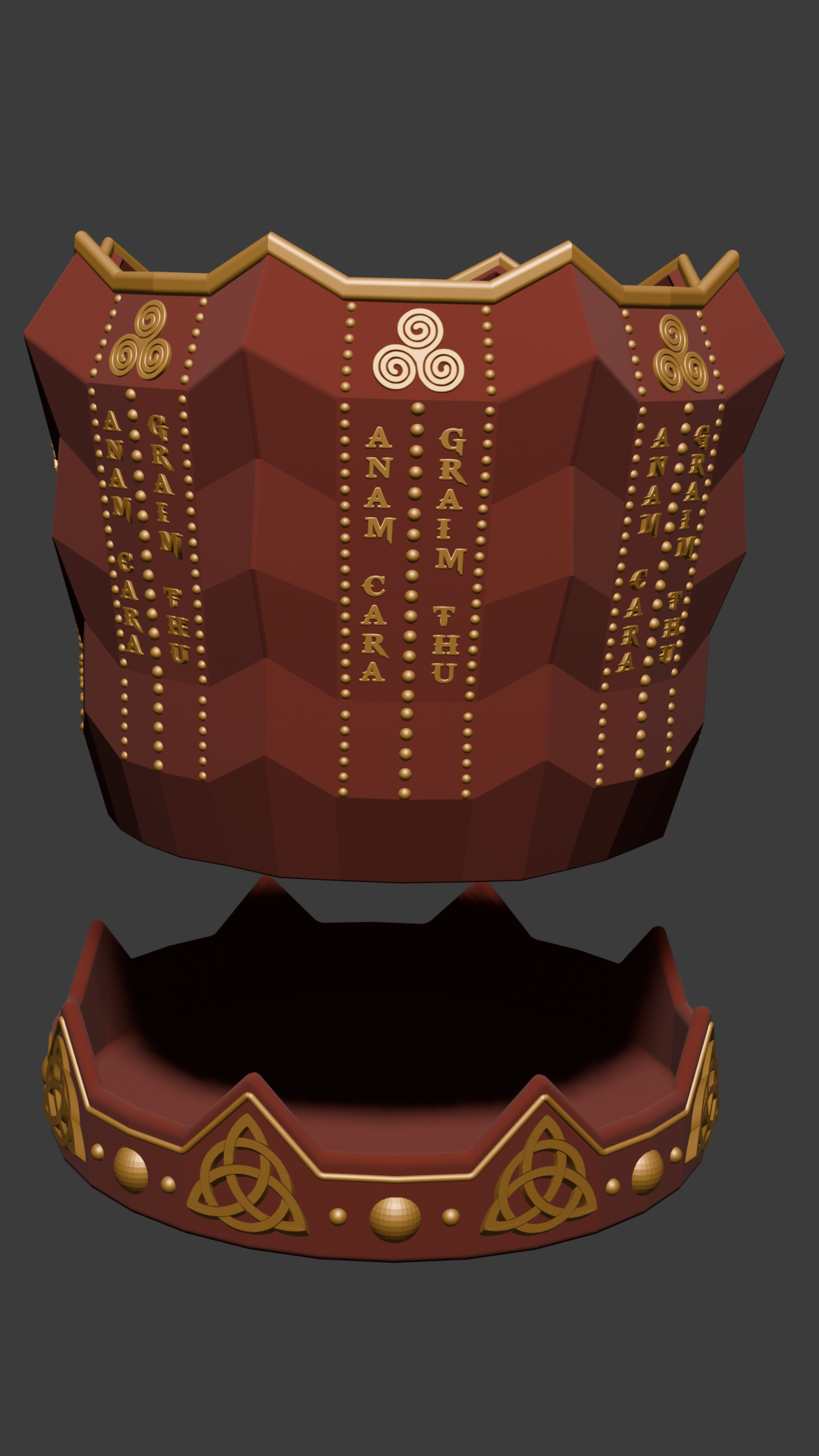 Celtic Pot, planter with crown plate by Skouds RC 3D | Download free ...