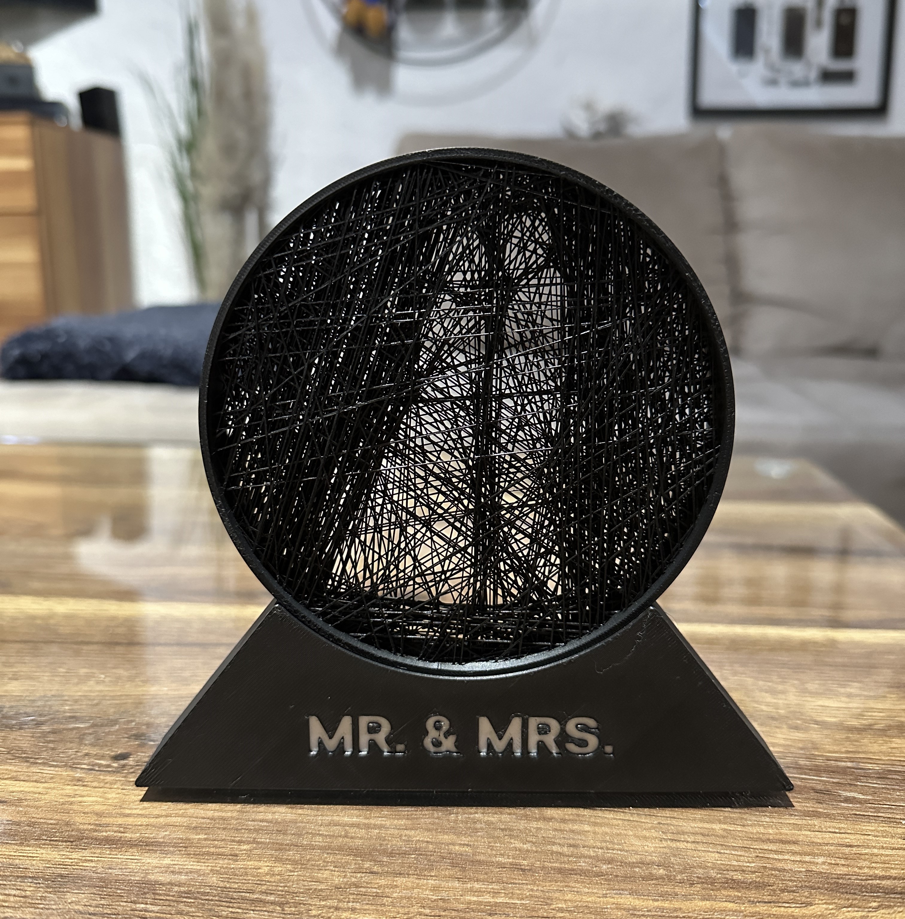 WEDDING STRING-ART / MR. & MRS / TABLE DECOR by Sektor 7 Studios | Download free STL model ...