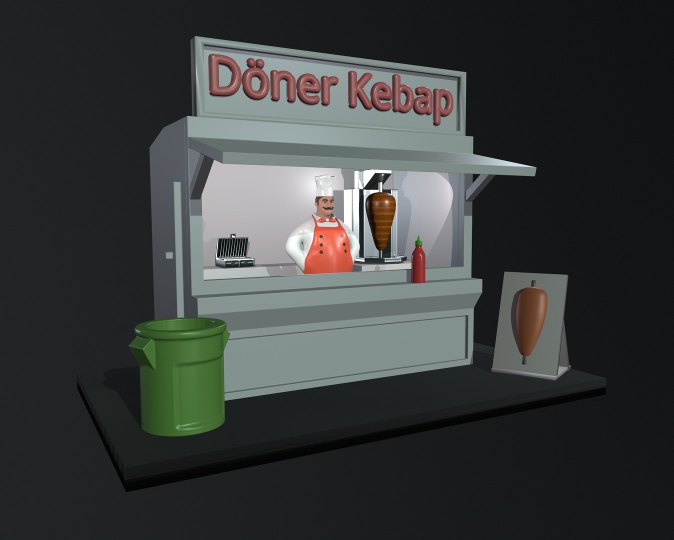 YOUR OWN DÖNER KEBAB STAND - PRINTABLE WITH INVENTORY WITHOUT SUPPORTS ...