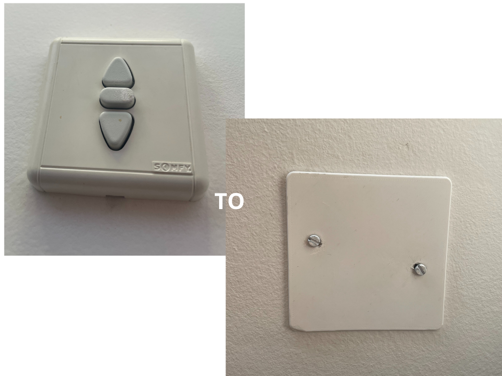 cover for remove shutter switch -- cache pour enlever l'interrupteur d ...