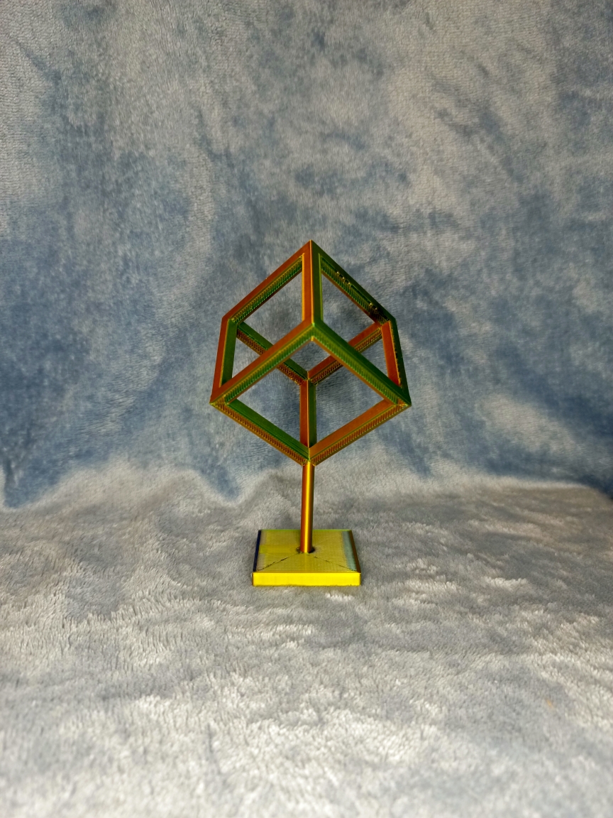 Cube on the platform by Çøffeëk | Download free STL model | Printables.com