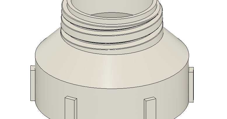 Quart Bottle thread adapter (38mm to 28mm) by tjman325 | Download free ...