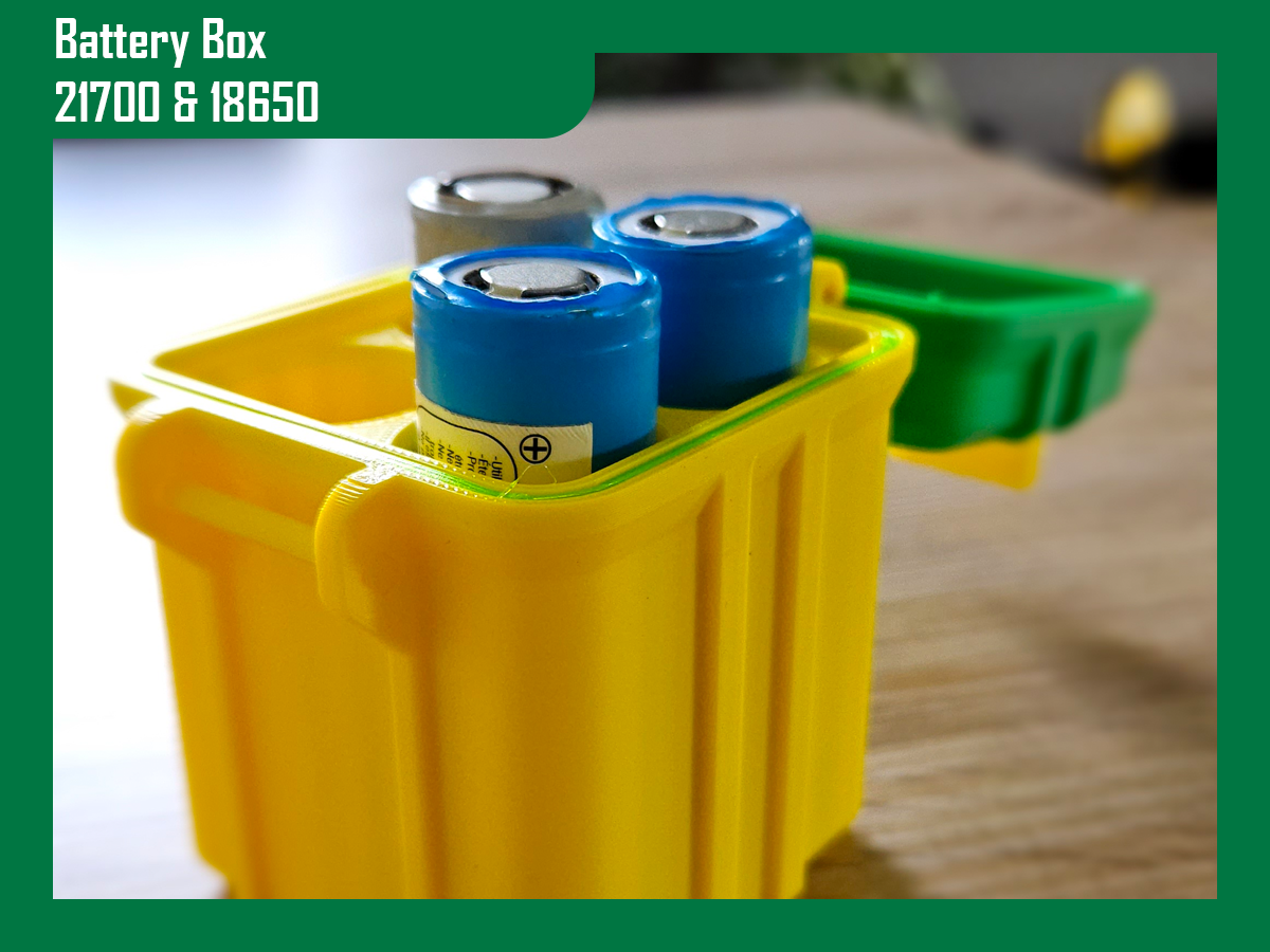 Rugged Box for Batteries / Fully Printed /21700 & 18650 by Symmster ...