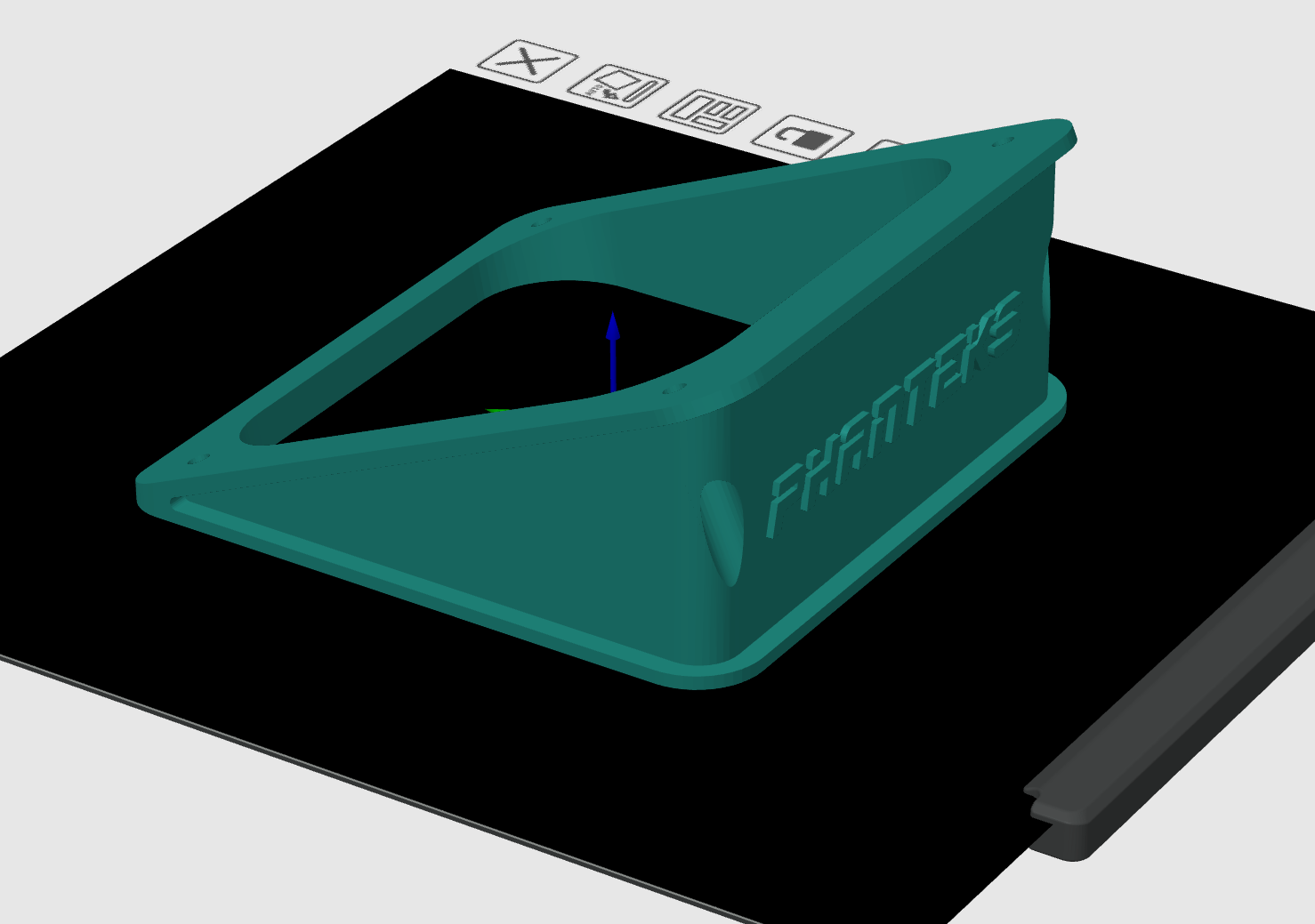 Angled PC Fan Bracket by HR484 | Download free STL model | Printables.com