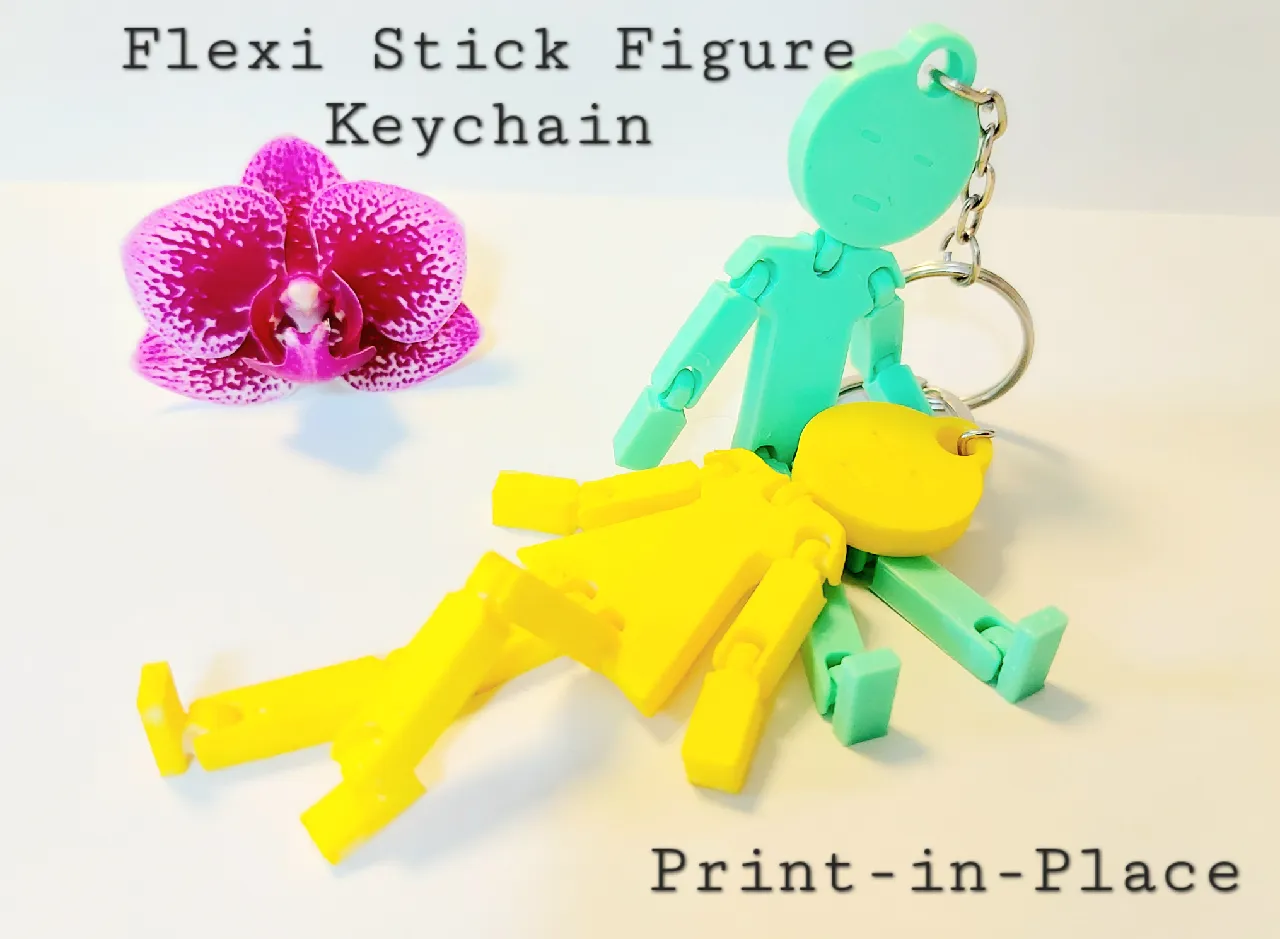 Flexi Stick Figure Keychain by kida | Download free STL model ...
