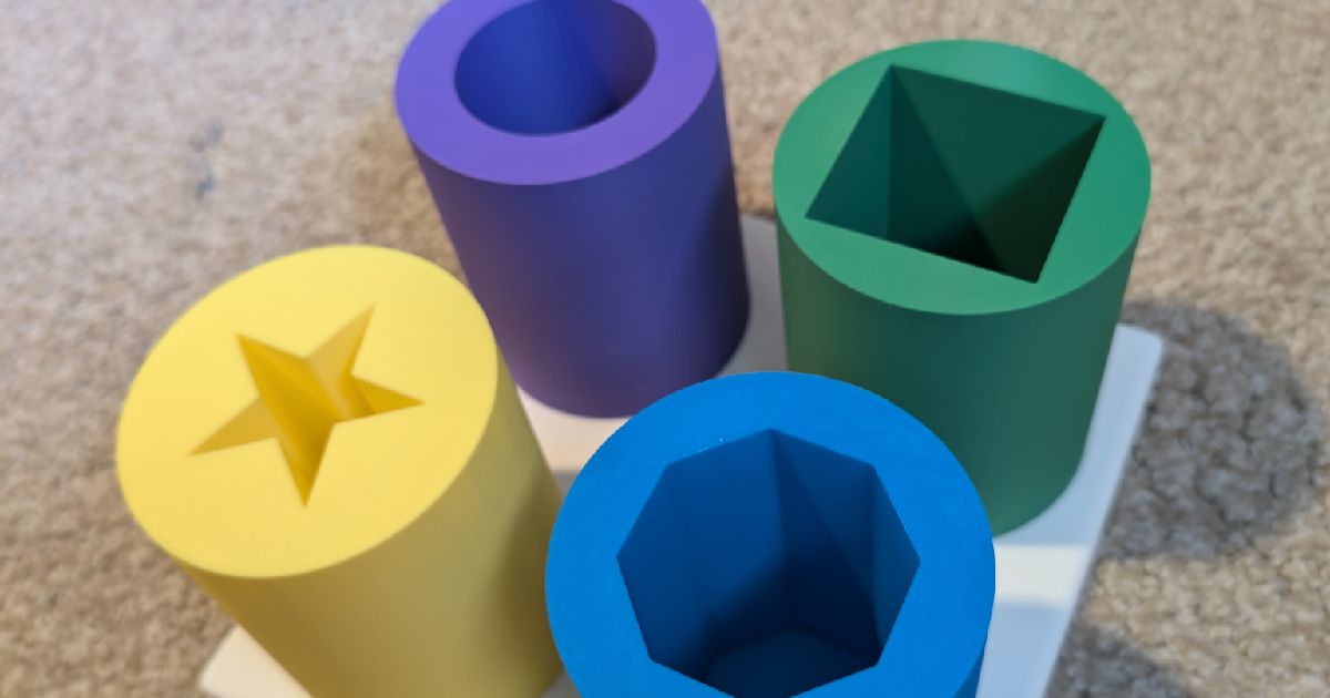 Stackable shapes, Puzzle tower, Base - Large by Summitfox44 | Download ...