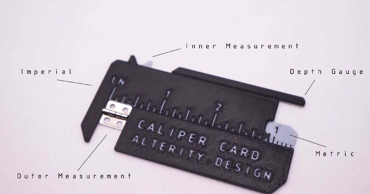 Caliper Card by Alterity Design | Download free STL model | Printables.com