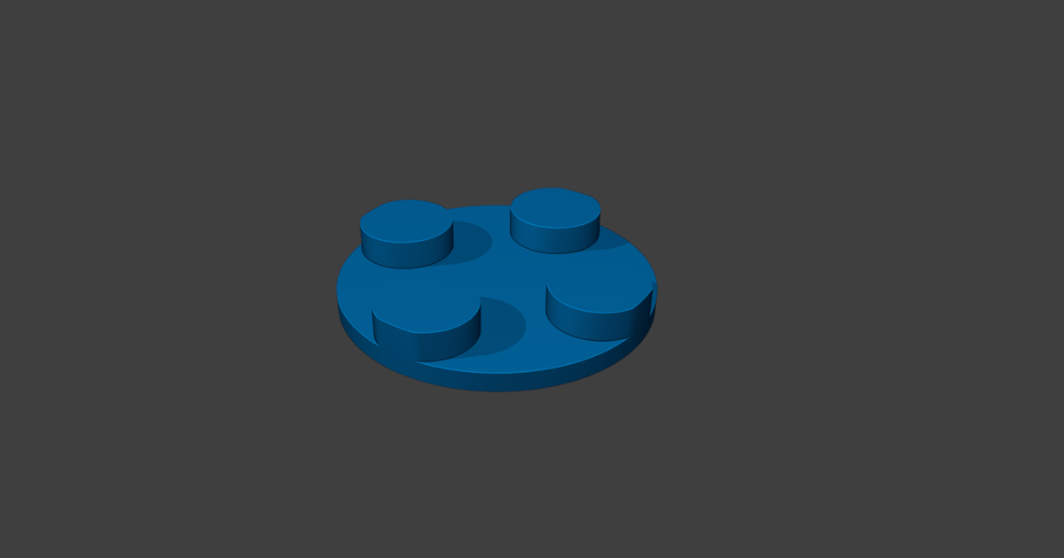 Lego 2654 rounded plate bottom by onerian | Download free STL model ...