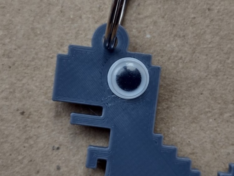 Googly Chrome Dino Keychain by Bell07734 | Download free STL model ...