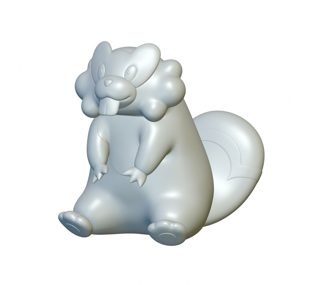 Pokemon Bibarel #400 - Optimized for 3D Printing by 3Dprint1UP ...