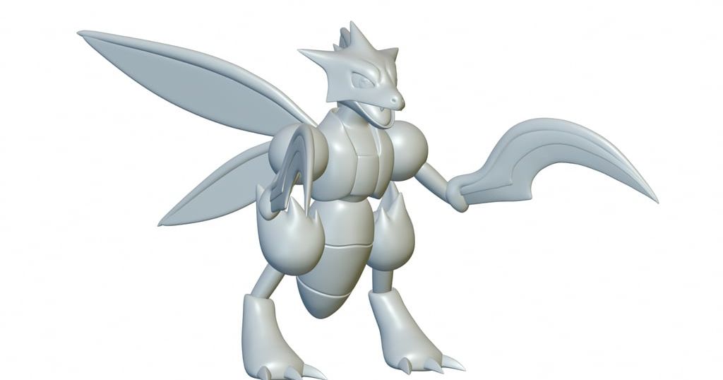 Pokemon Scyther 123 Optimized For 3d Printing By 3dprint1up Download Free Stl Model
