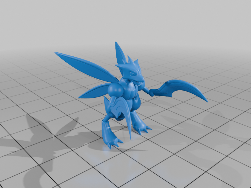 Pokemon Scyther #123 - Optimized for 3D Printing by 3Dprint1UP ...