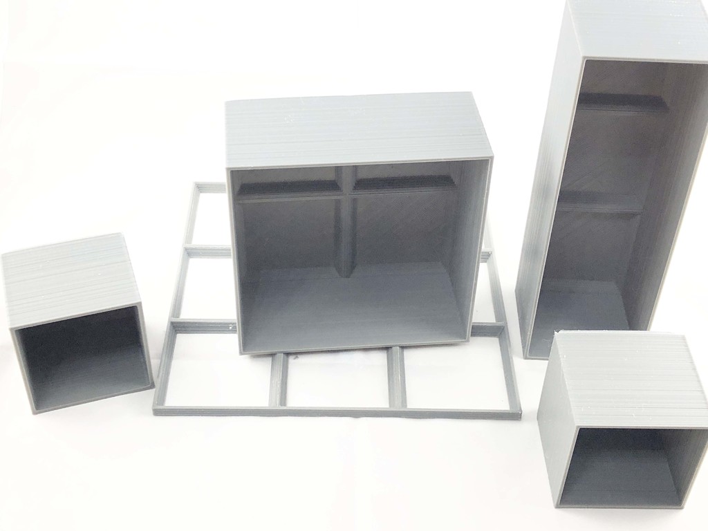 Modular boxes with grid holder by BeppeITA | Download free STL model ...