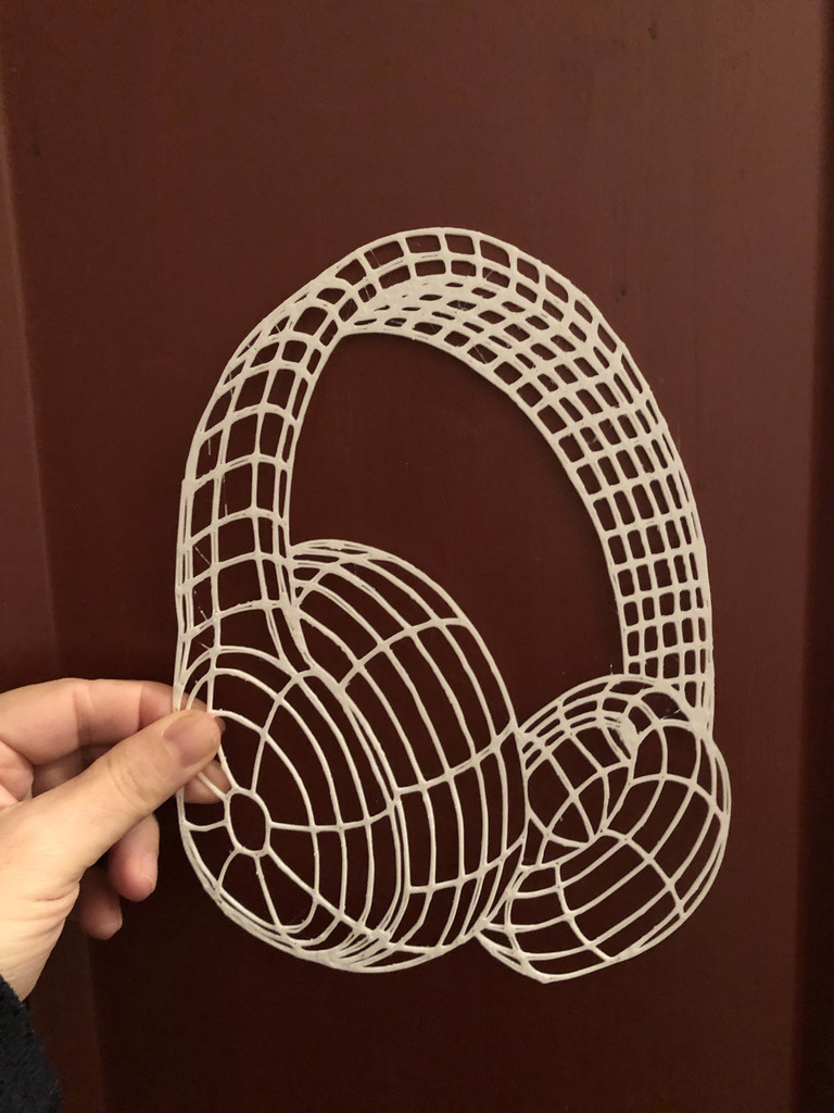 headphones wall art / decoration by BeppeITA | Download free STL model ...