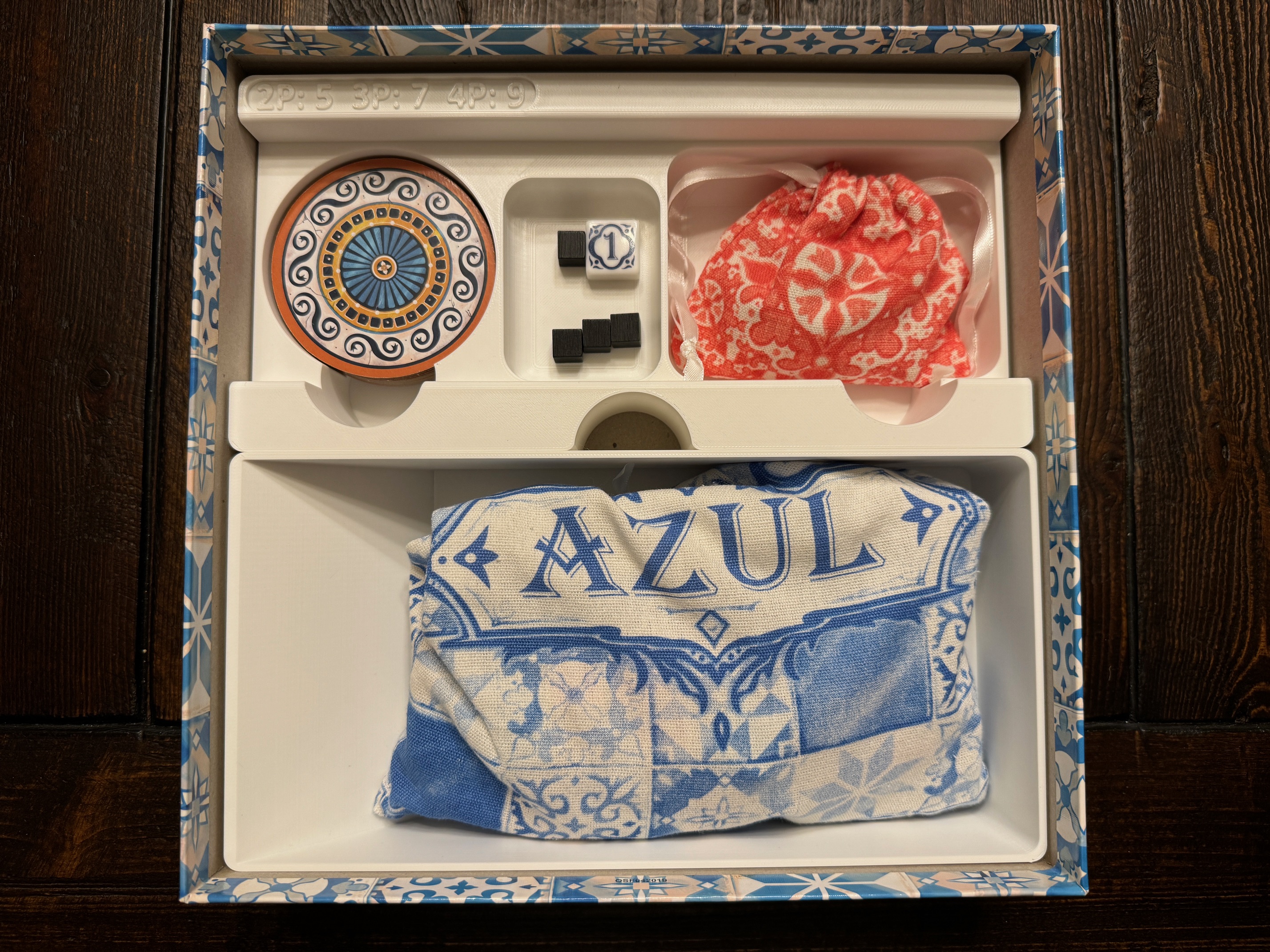 Azul Insert / Organizer - Supports Crystal Mosaic Boards, Joker Tiles ...