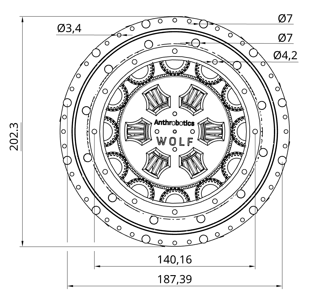 WOLF Actuator V1.1 (Wolfrom PGT) by Anthrobotics | Download free STL ...