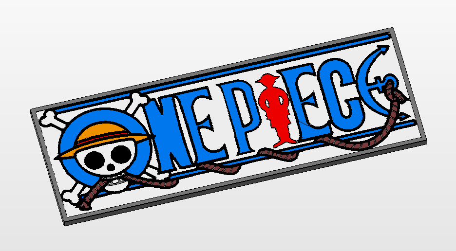 Placa One Piece Luffy (Original) by A3 Diseño e Impresión | Download ...