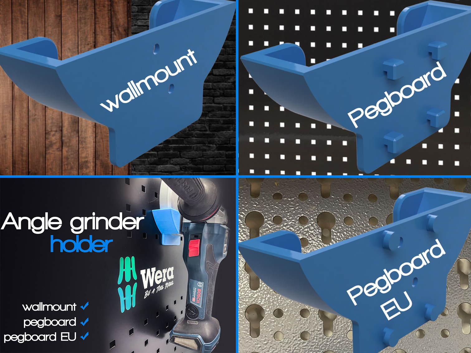 Angle grinder holder pegboard wallmount by Sergej | Download free STL ...