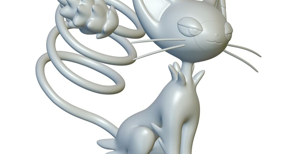 Pokemon Glameow #431 - Optimized for 3D Printing by 3Dprint1UP ...