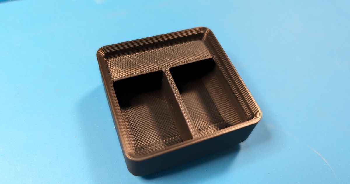 Magnet-less Gridfinity Bins for small parts divided by Catbirby | Download free STL model ...