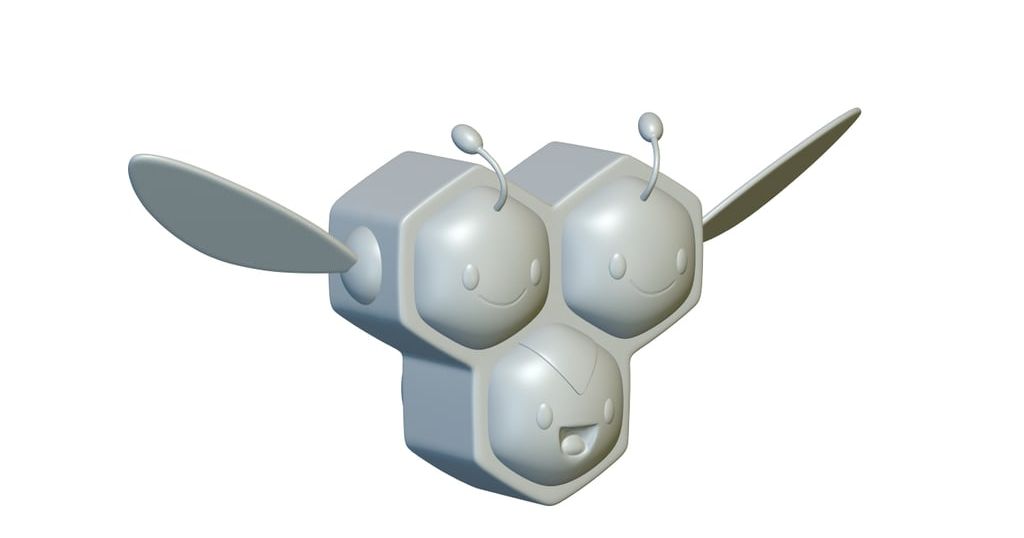Pokemon Combee #415 - Optimized for 3D Printing by 3Dprint1UP ...