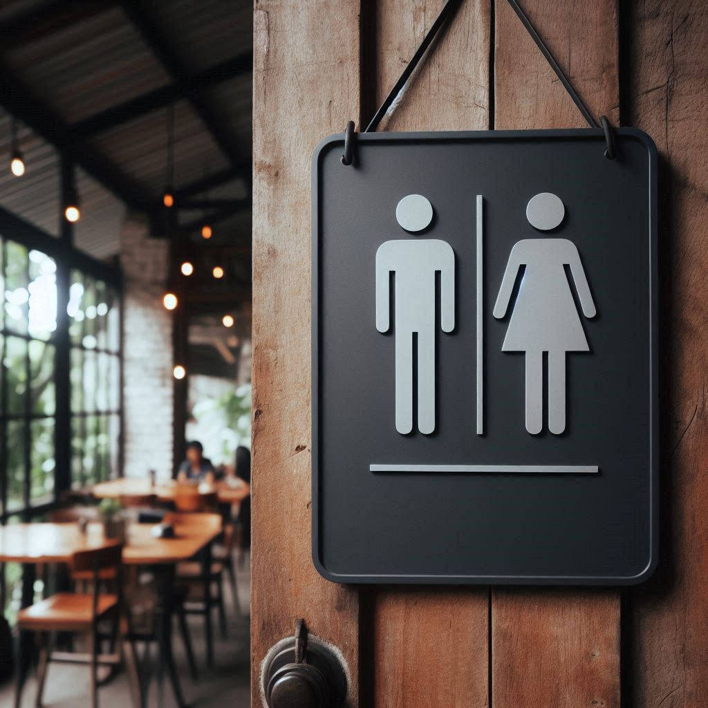 Toilet Door Sign by Deltaprints | Download free STL model | Printables.com