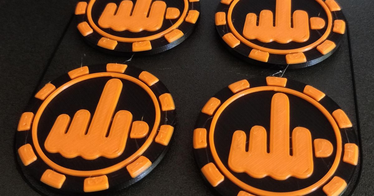 "The Finger" Token / Chip por EmmGee | Descargar modelo STL gratuito ...