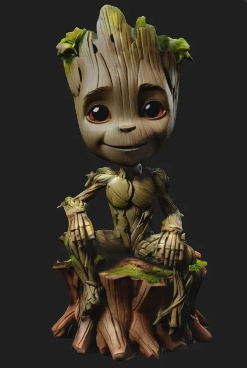 Cute sitting Groot by 3Dmar | Download free STL model | Printables.com